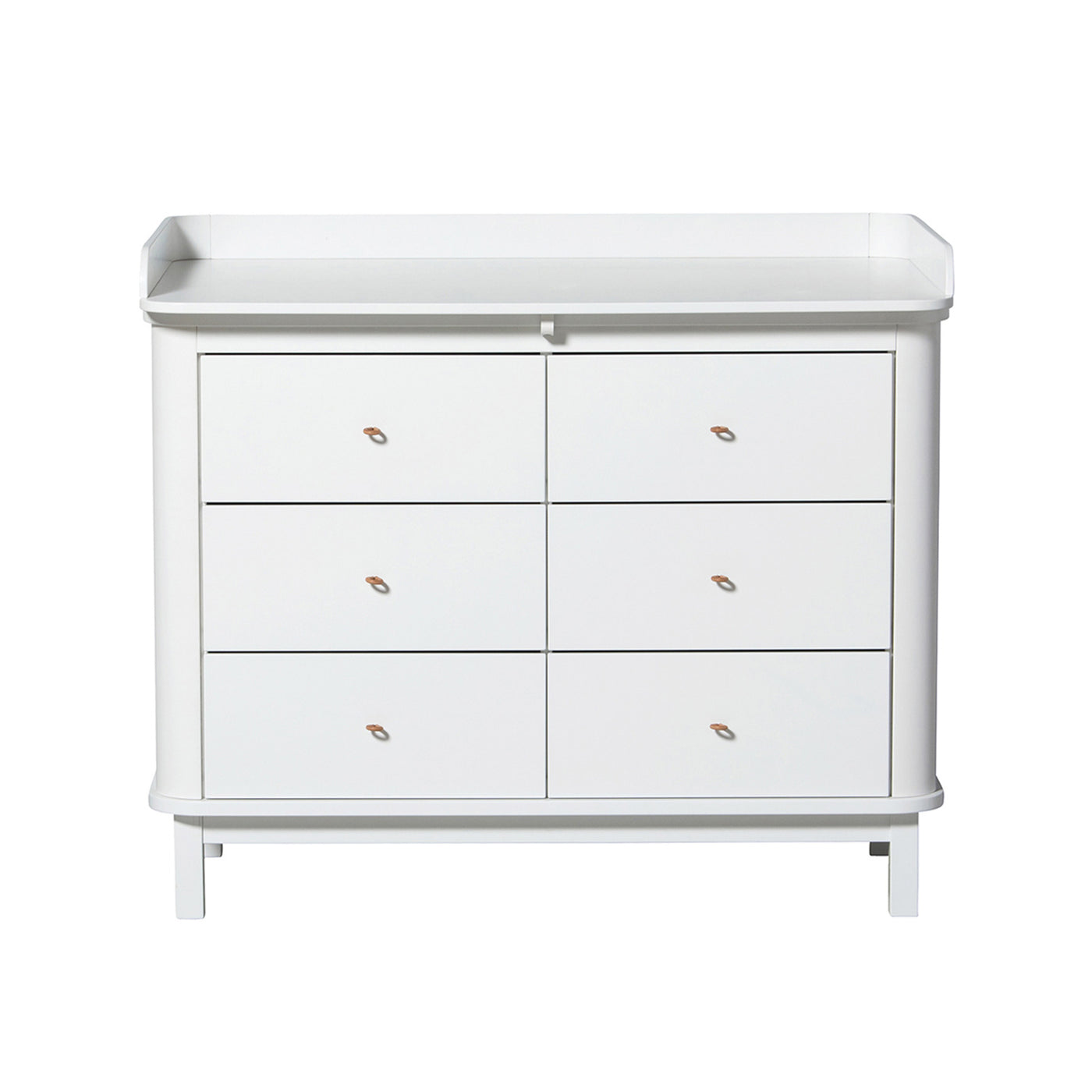 Oliver Furniture Wood Chest of 6 Drawers White Changing Board Large