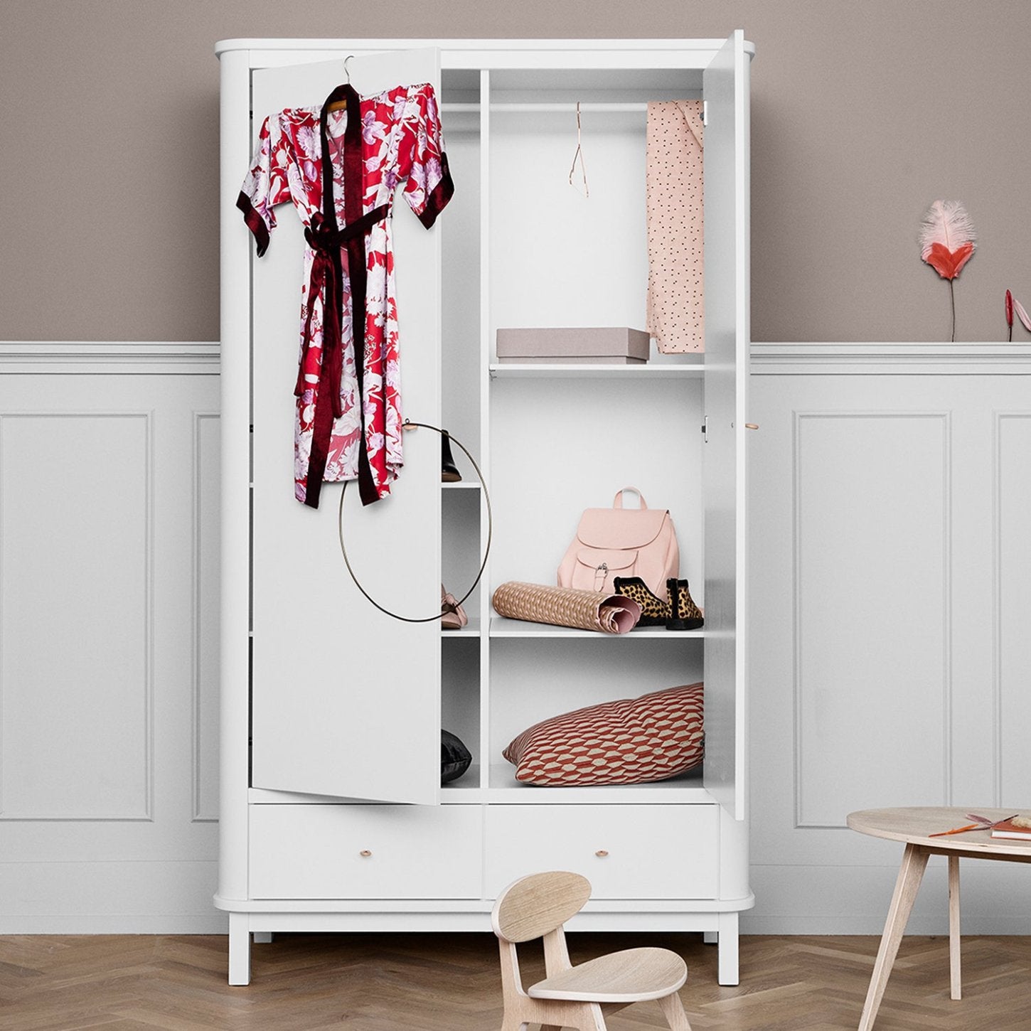 Oliver Furniture Wood wardrobe 2 doors White – Engel & Bengel GmbH